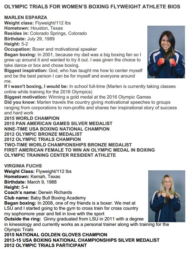 Marlen Esparza & Ginny Fuchs in the USA Olympic Trials! – Gulf Boxing